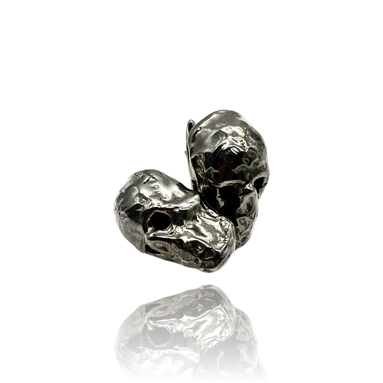 Sterling Silver black big skull cufflinks – lucifer vir honestus