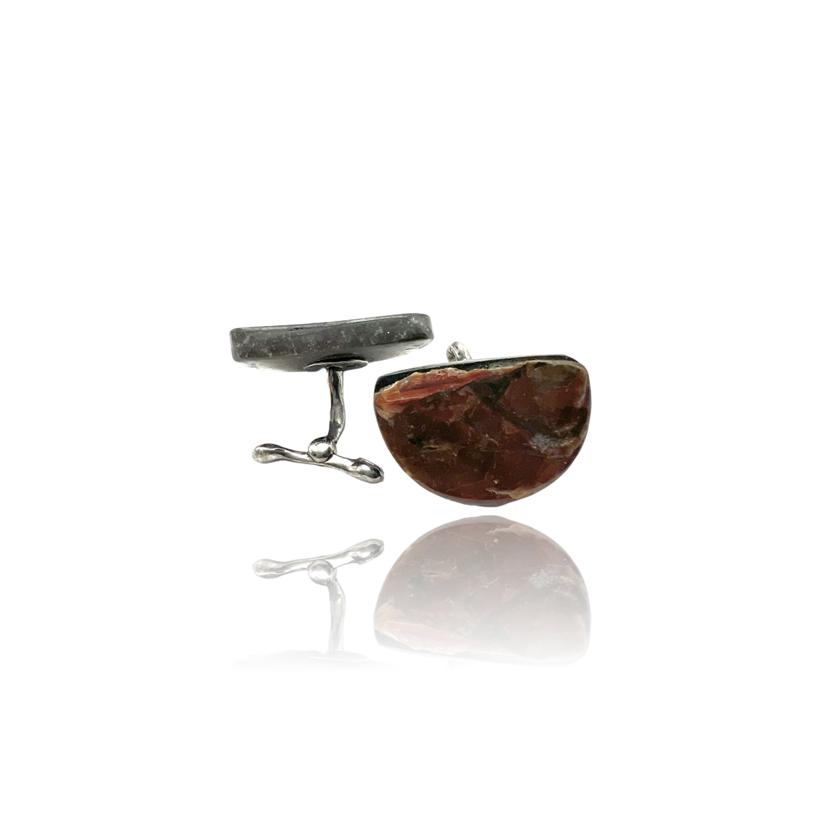 Sterling Silver and Ammolite ( fossil shell) cufflinks – lucifer vir ...