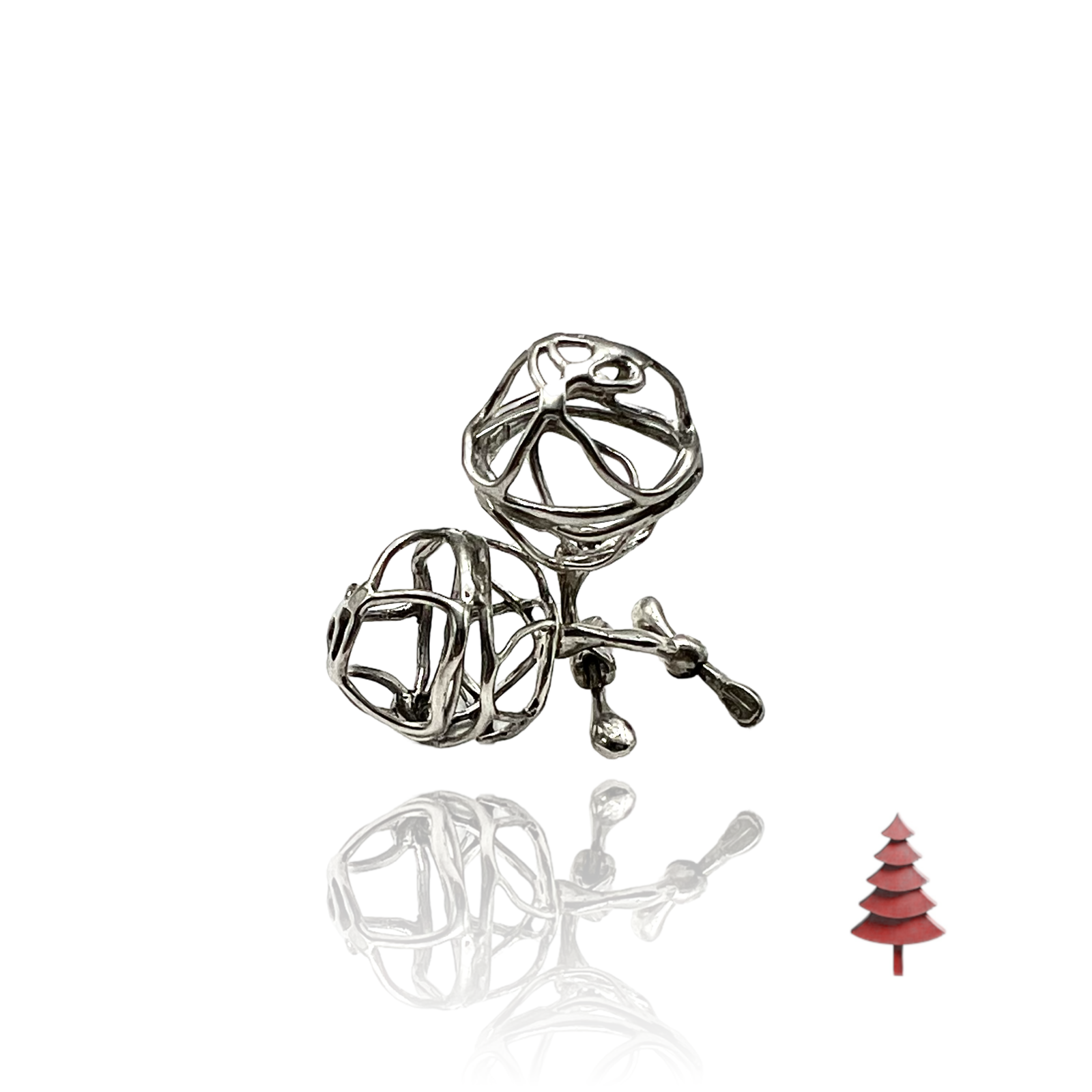 Silver Cage cufflinks – lucifer vir honestus