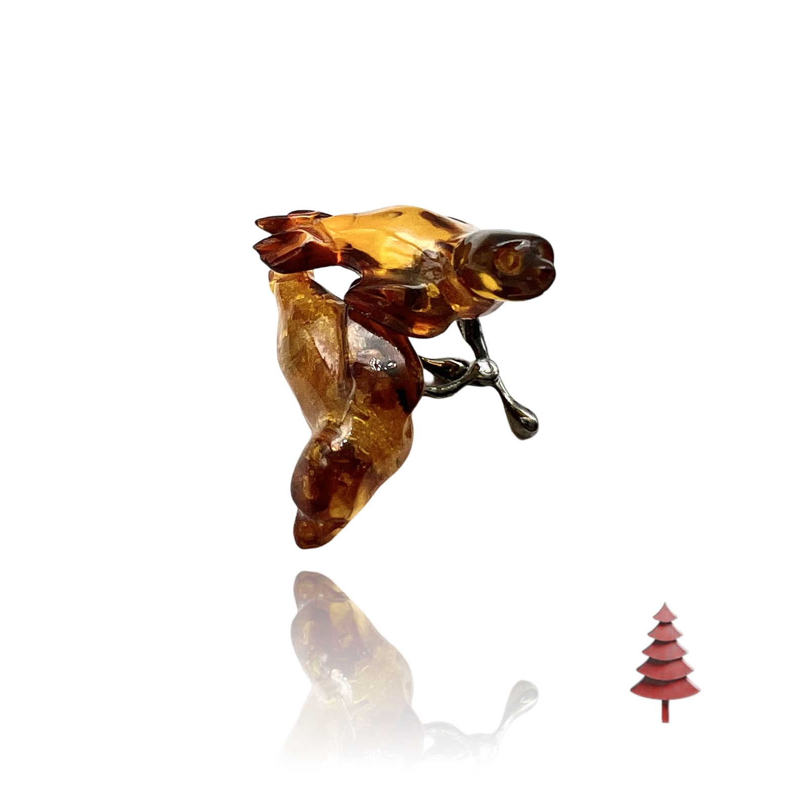 Sterling Silver and amber seals cufflinks – lucifer vir honestus