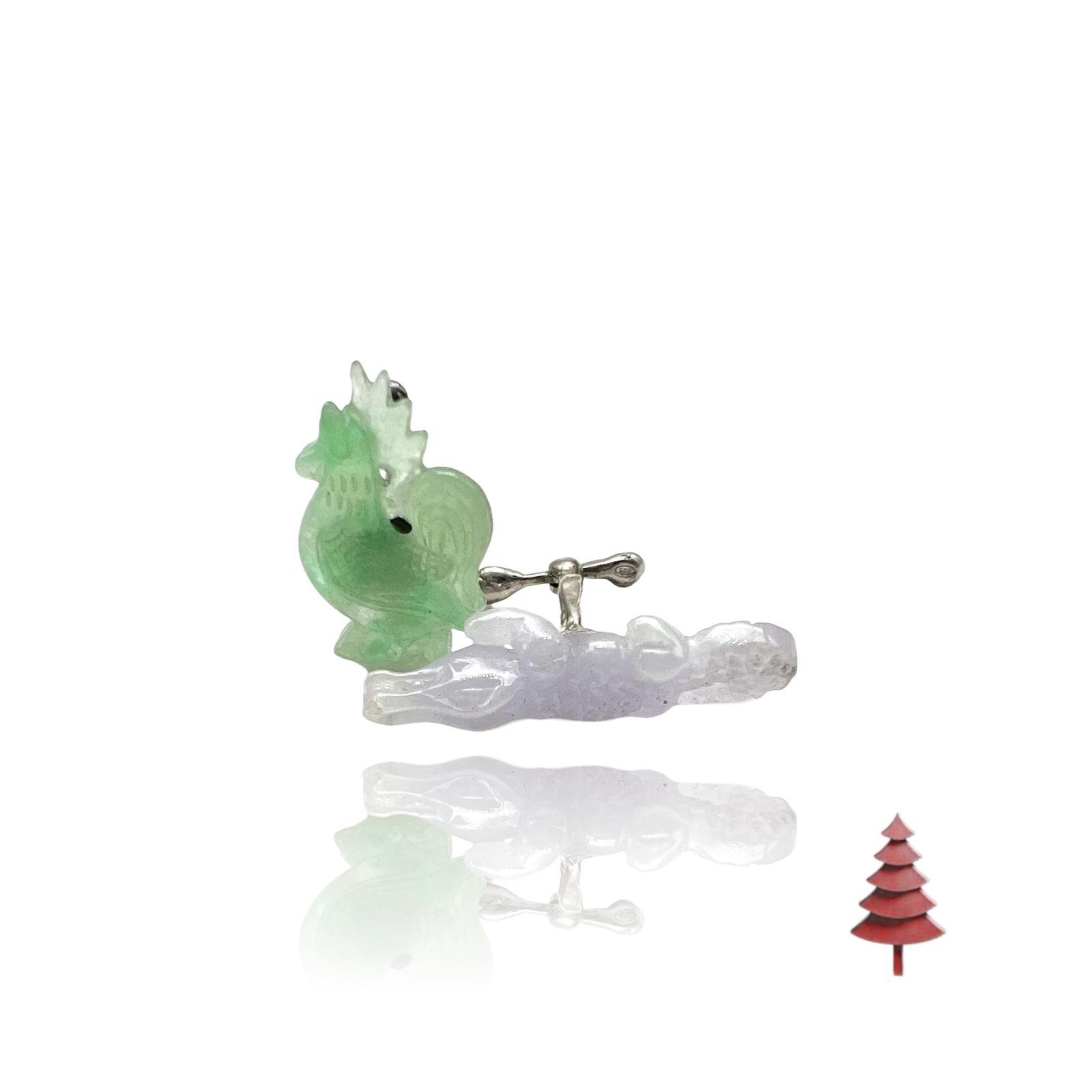 Sterling Silver with croccodile and rooster jade cufflinks – lucifer ...